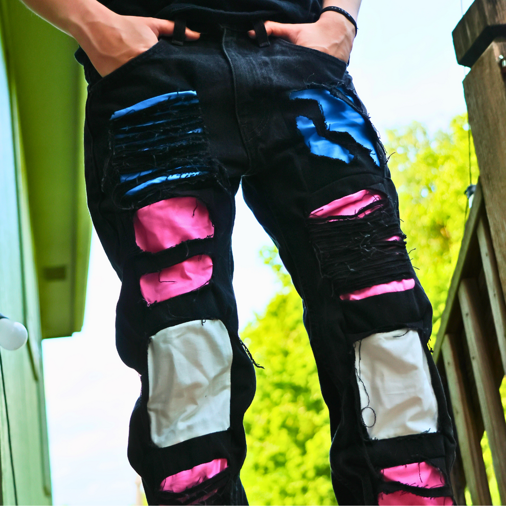 Trans Ripped Pride Jeans LGBTQIA+ – Furbellion